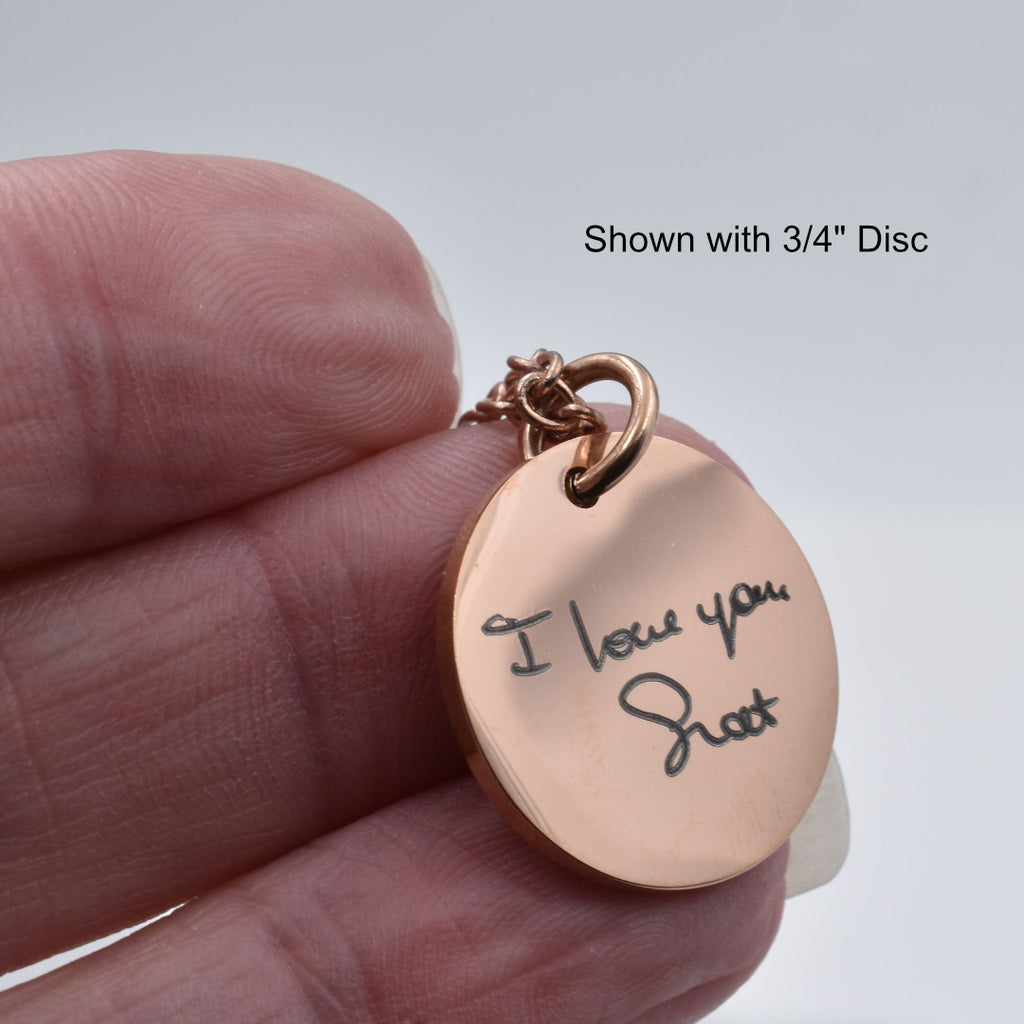 Custom Engraved Handwriting Necklace – Sarah & Essie