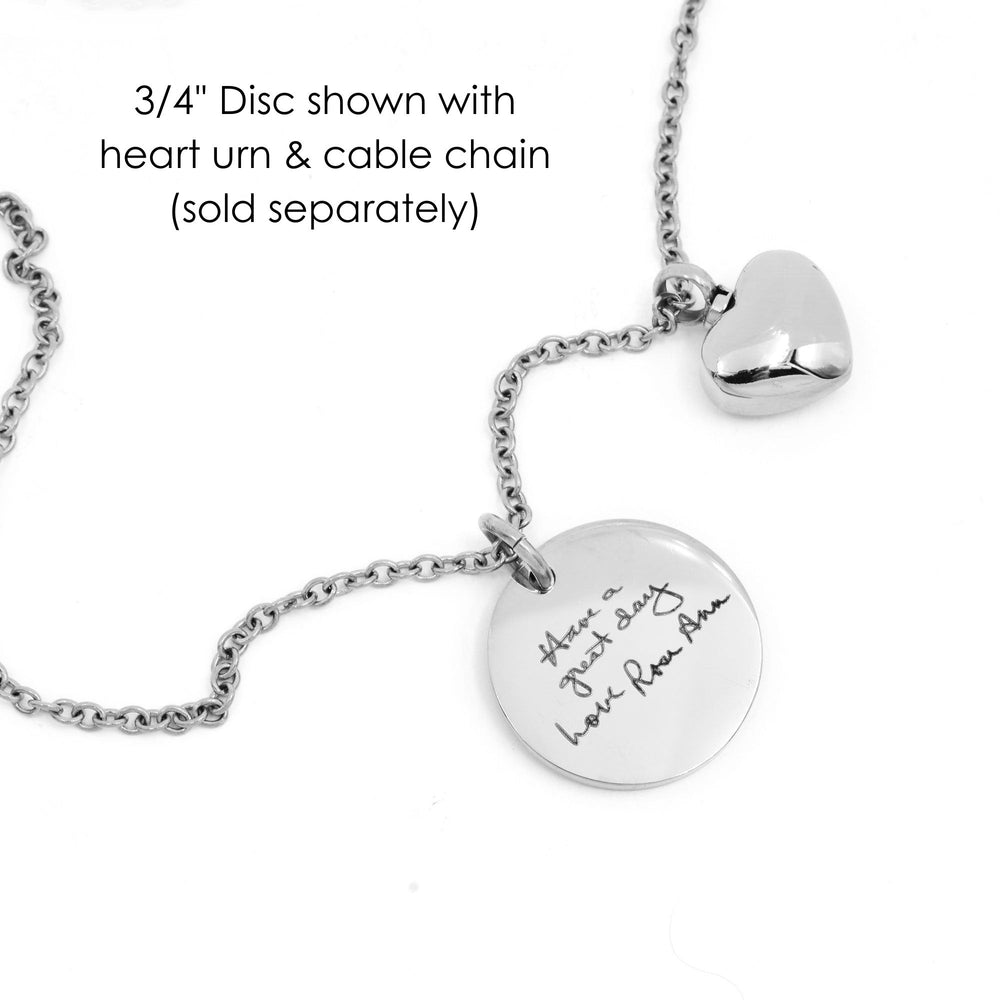 Custom Stainless Steel Engraved Handwriting Charm with Jump Ring ...