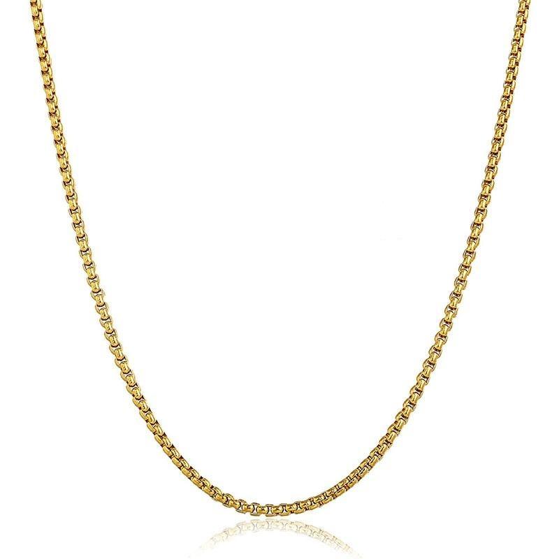 Stainless Steel Rounded Box Link Chain Necklace - Sarah & Essie