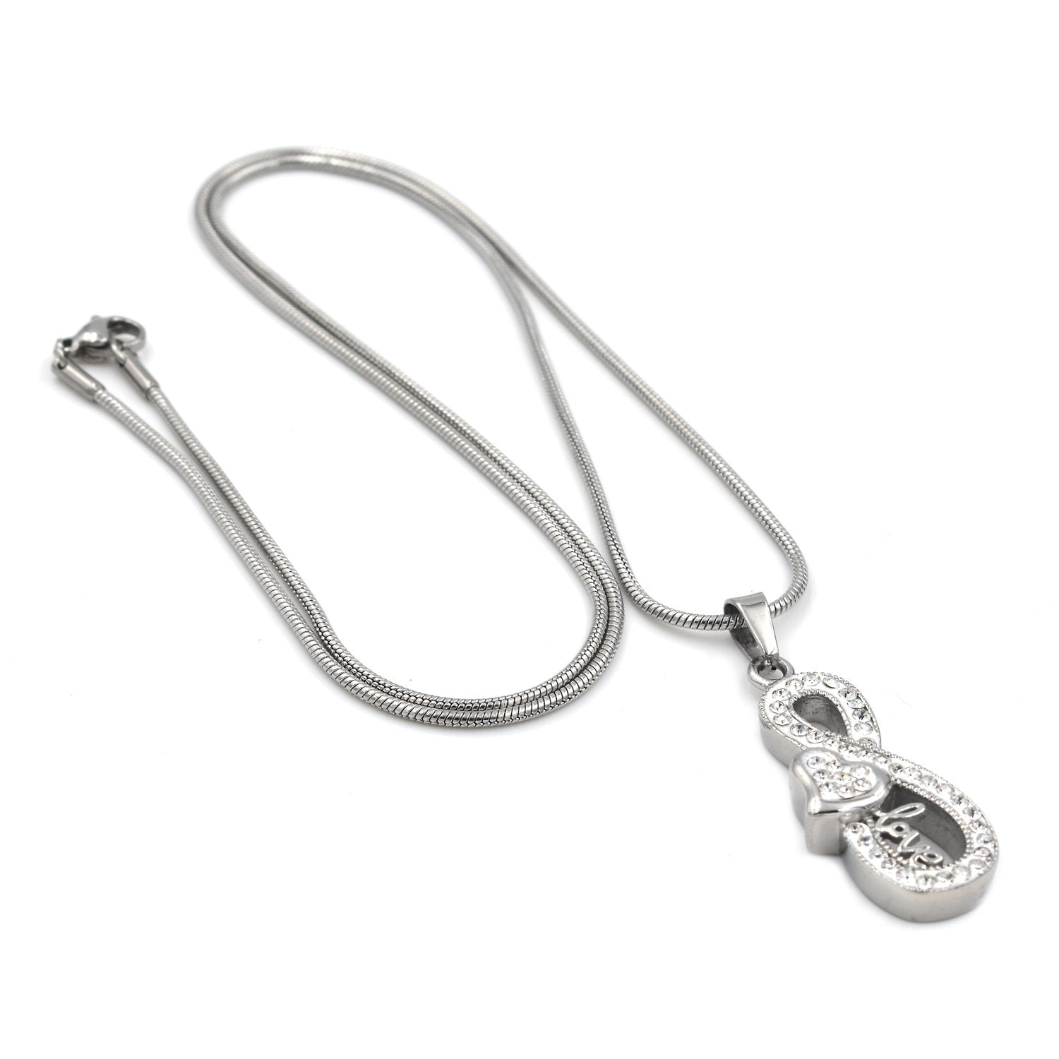 Love Infinity Heart and Crystal Urn Necklace - Sarah & Essie